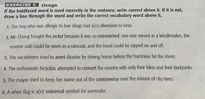 Solved: Rarct the following sentences. If the word in bold is